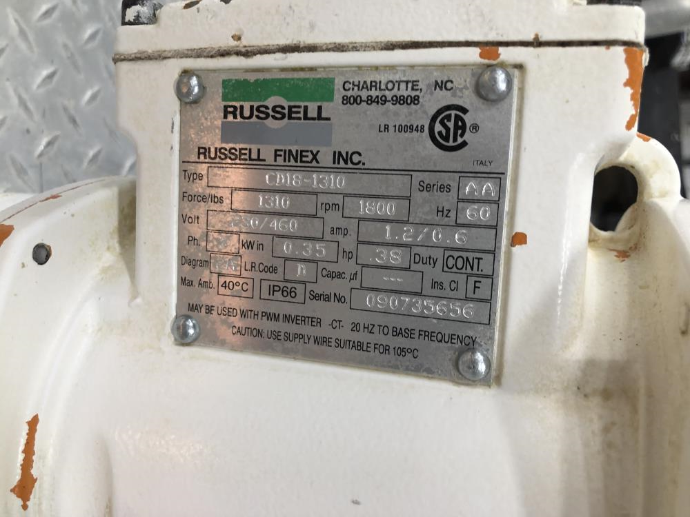 Used Russell Compact 600 Sieve with Dust Hood