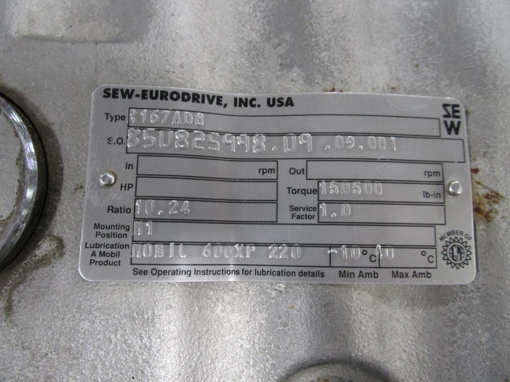 SEW-Eurodrive Gearbox, Type R167AD8