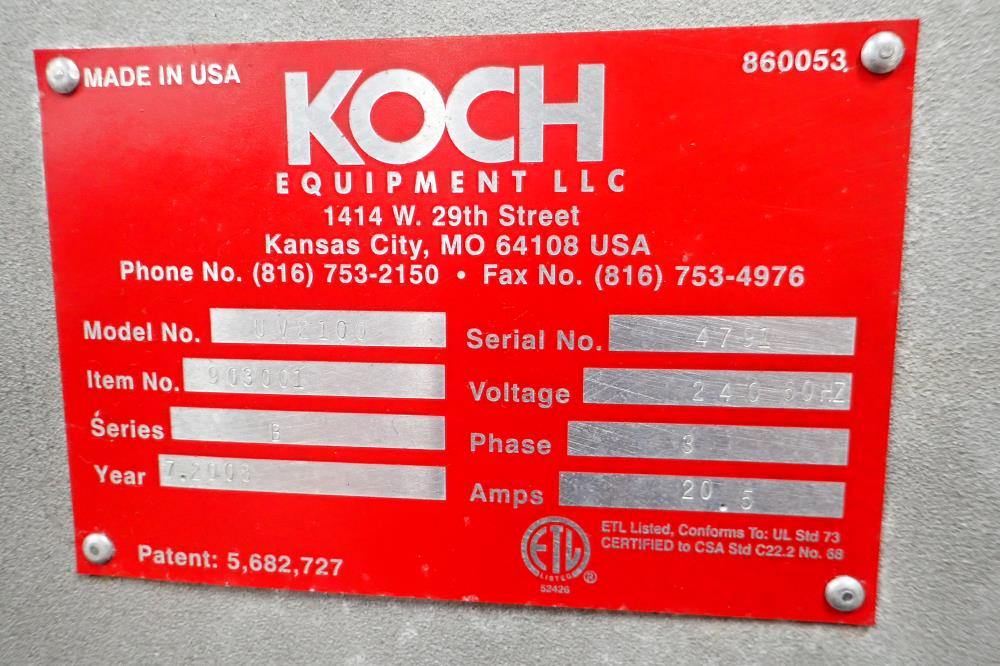 2008 Koch Ultravac UV2100 dual chamber vacuum sealer