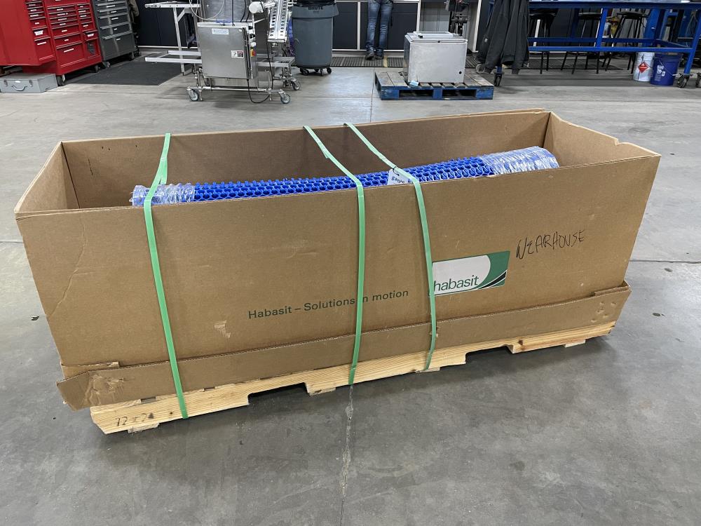 New in Box Habasit PR620 BAC, 54 in. wide Spiral Freezer Belting (250 ft.)
