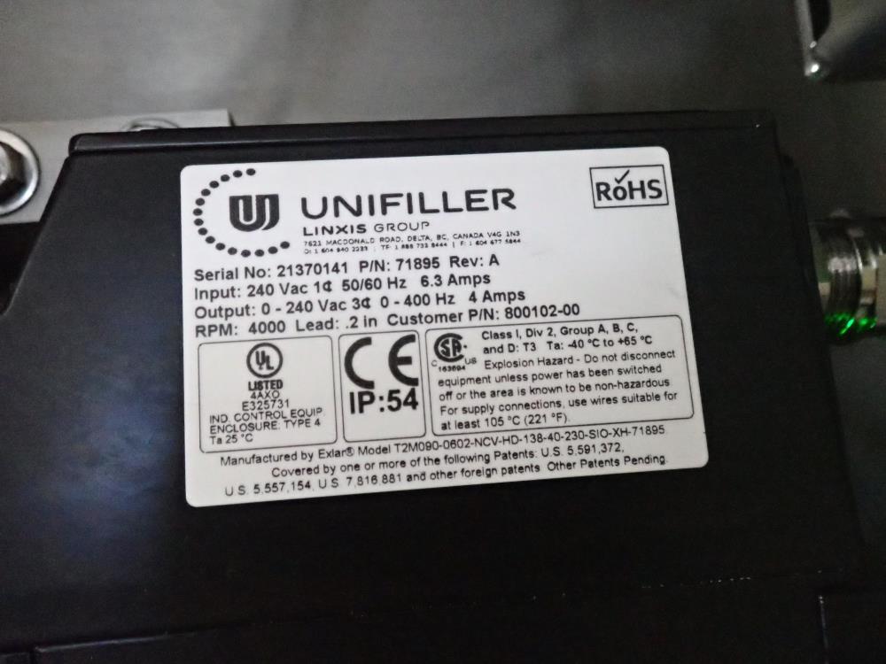 2021 Unifiller Servo Driven Multi-Piston Depositor