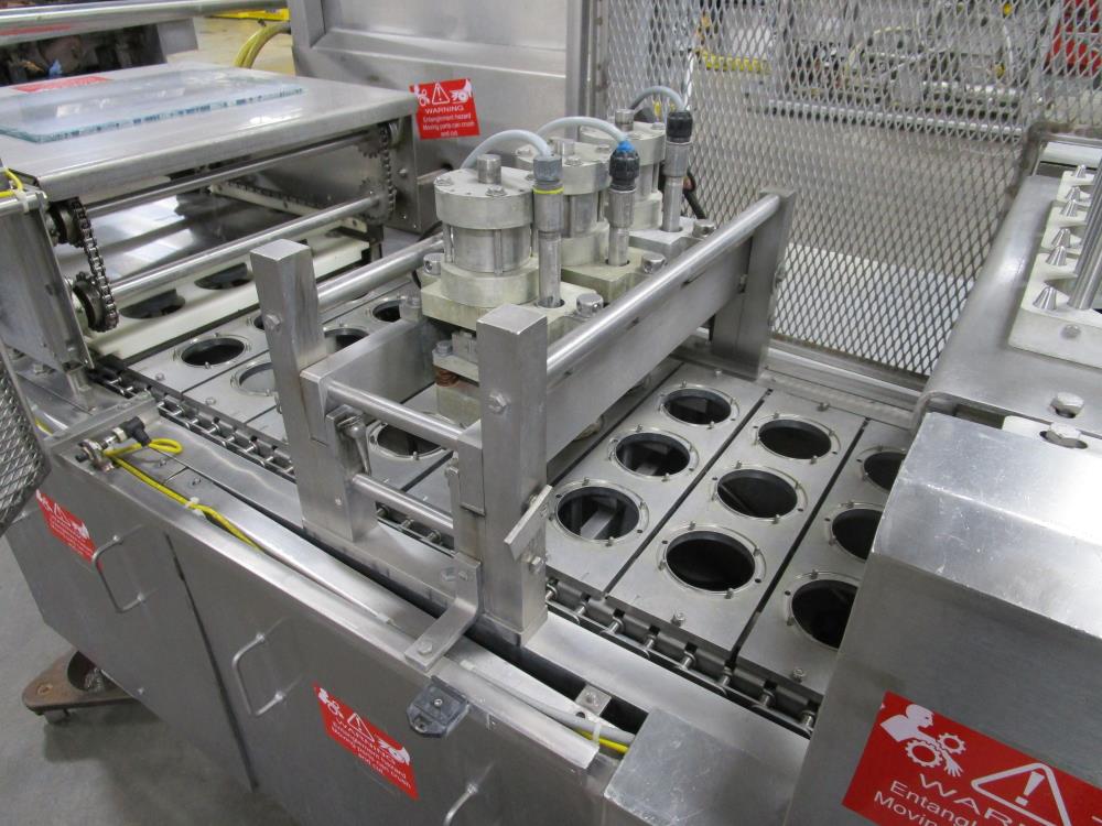 Modern Packaging Inc. 3 Lane Inline Cup Filler. Model SL 1x3 (Incomplete)