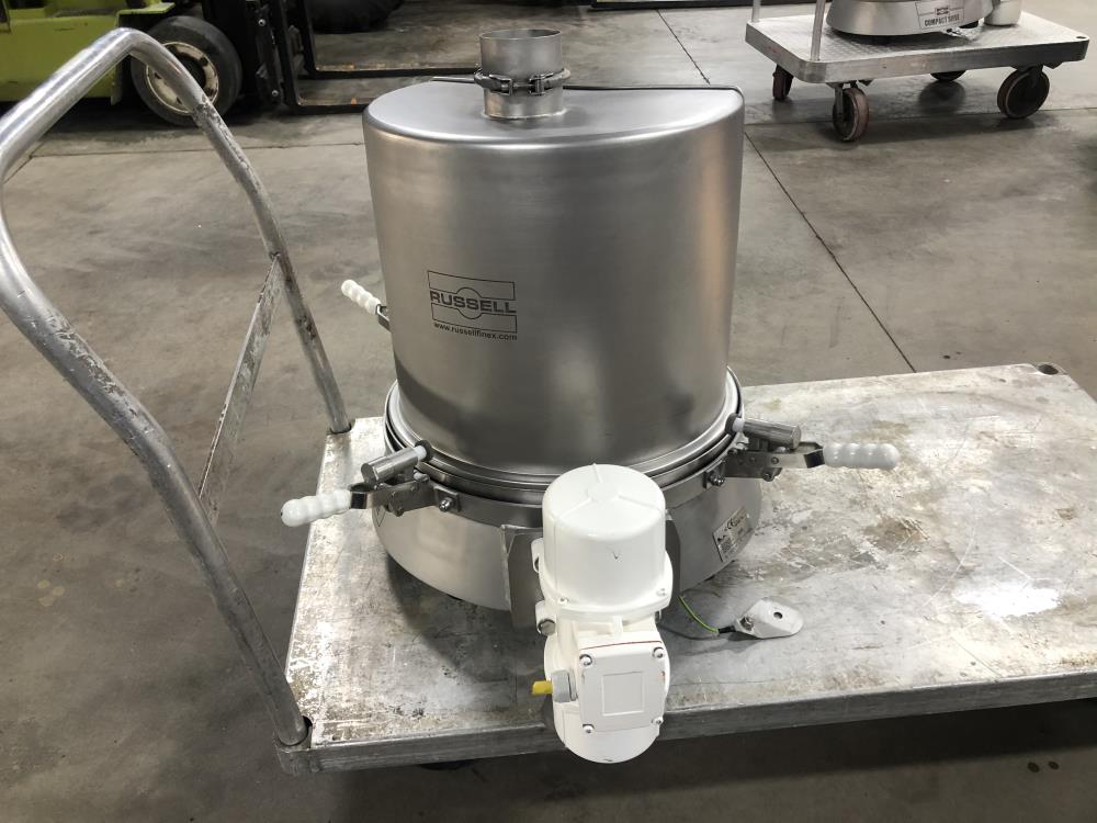 Russell Compact 600 SS Sieve w/ Dust Hood and SS Stand