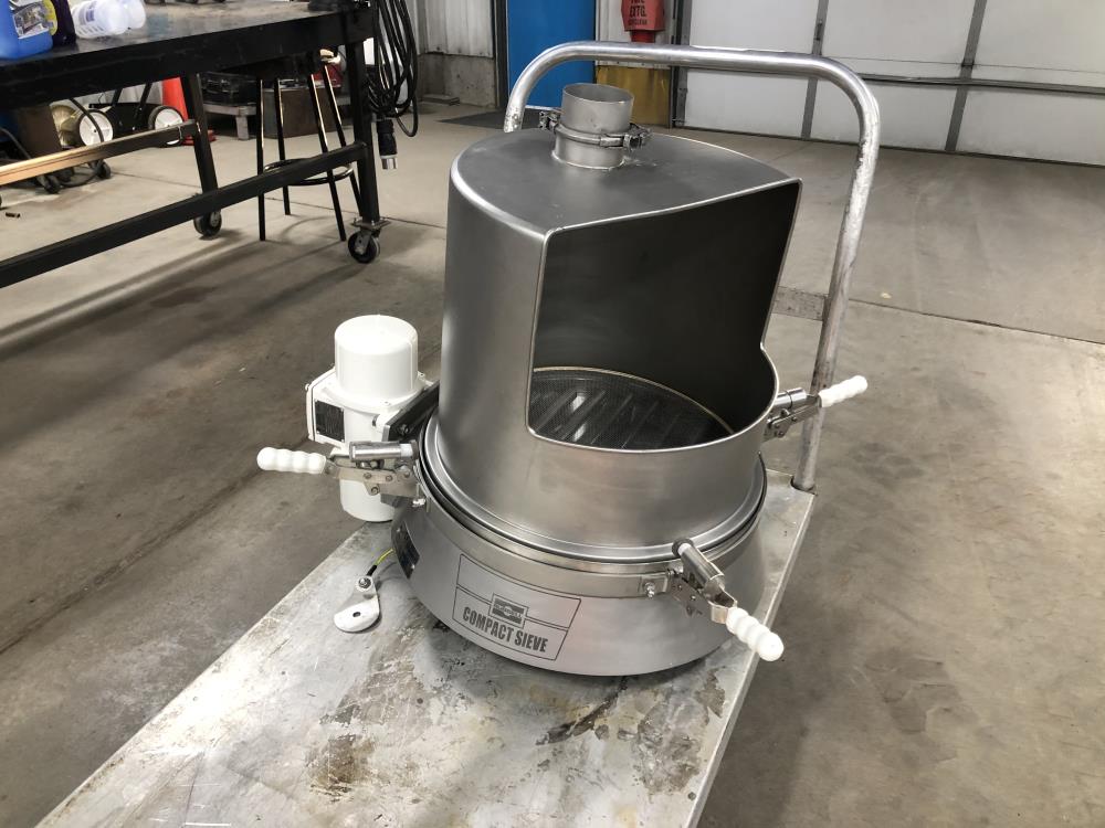 Russell Compact 600 SS Sieve w/ Dust Hood and SS Stand