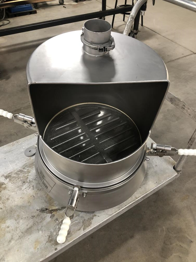 Russell Compact 600 SS Sieve w/ Dust Hood and SS Stand