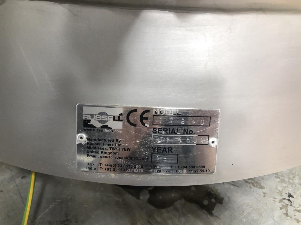 Russell Compact 600 SS Sieve w/ Dust Hood and SS Stand