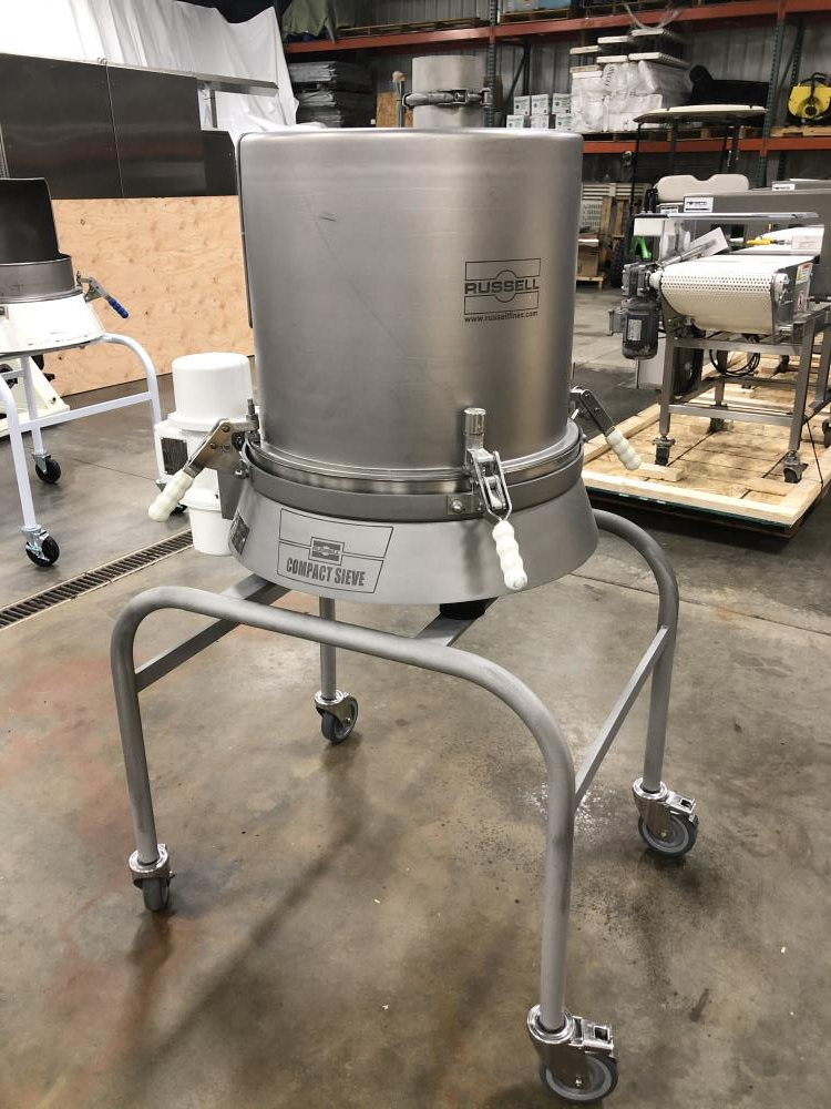 Russell Compact 600 SS Sieve w/ Dust Hood and SS Stand