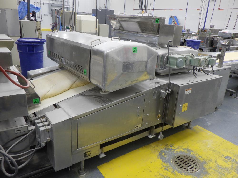 Rheon CWC Dough Feeder with SWC Cross Auction Roller