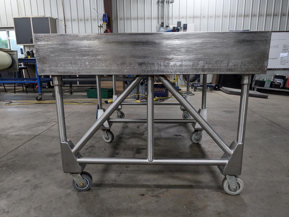 Heavy duty SS table with drain