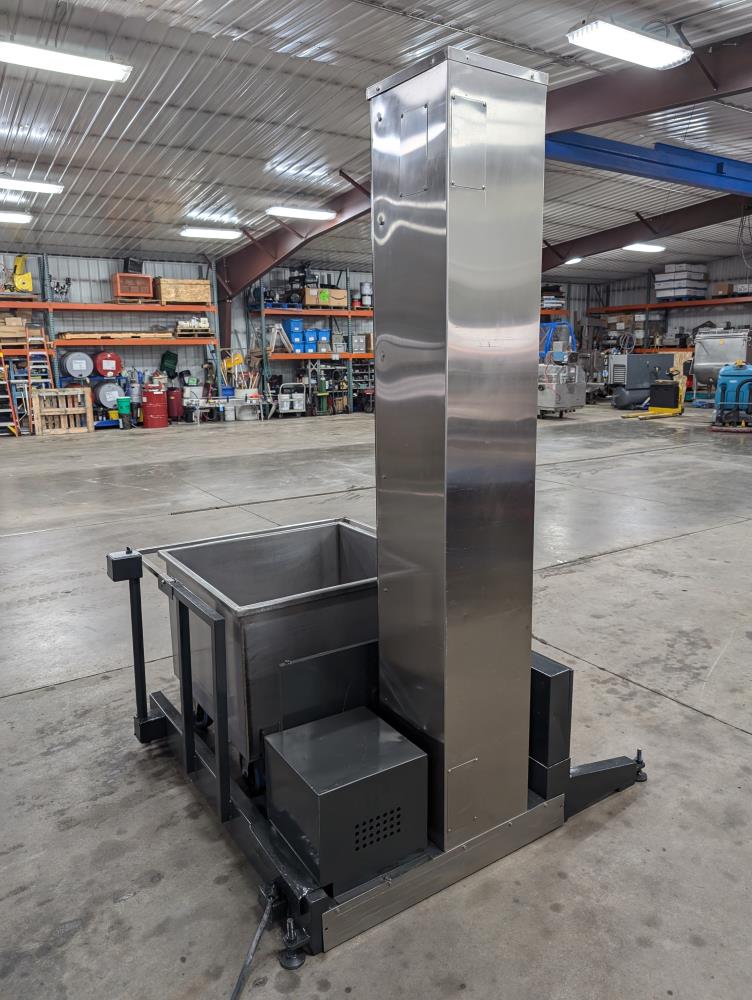 Food Makers Equipment Tote Lift, w/ SS Tote