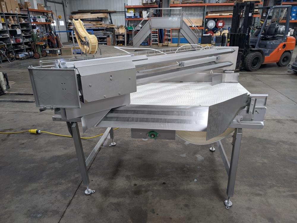 Belt Conveyor with Side Reject – 72" x 32", Stainless Steel, Pneumatic Gate